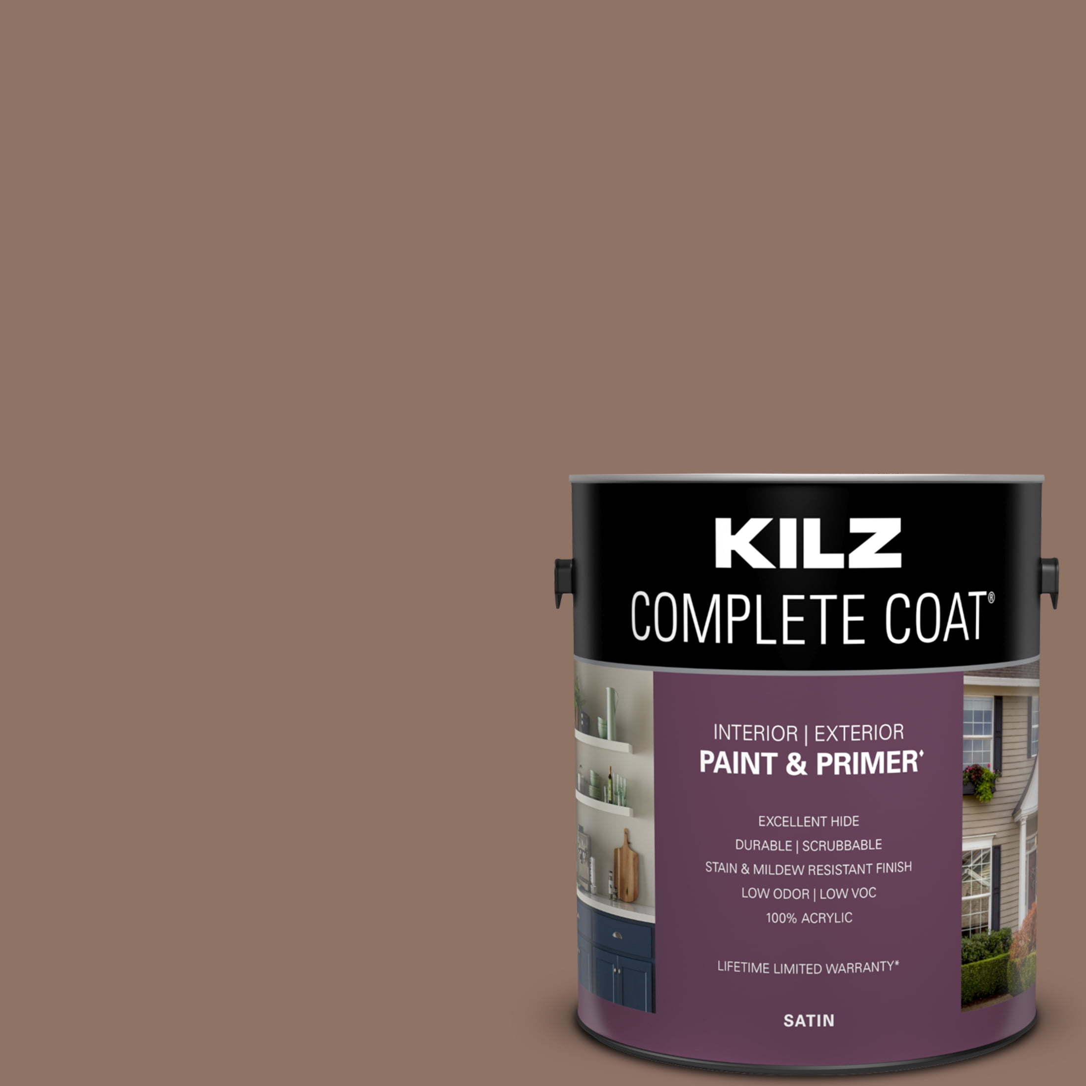 Fine Leather, KILZ Complete Coat Interior/Exterior Paint & Primer, 1 ...
