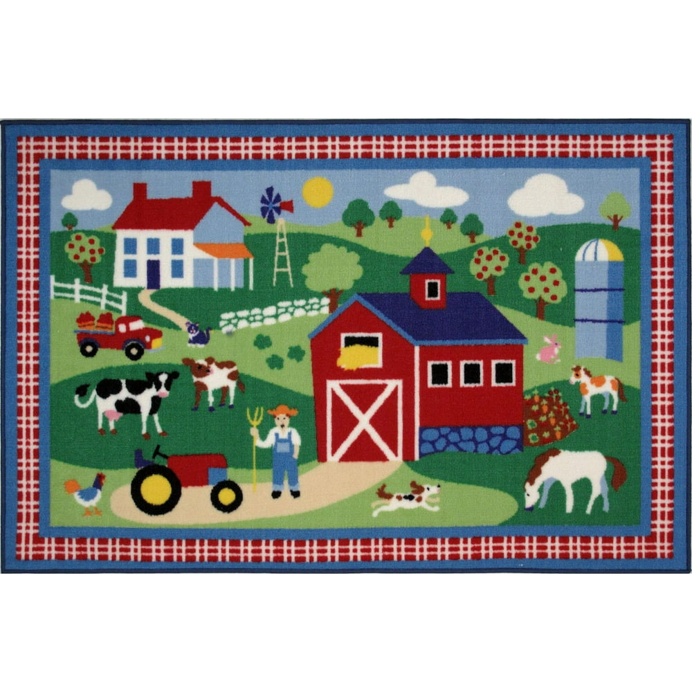Fun Rugs Olive Kids Collection Country Farm Area Rug-Size:19" x 29 ...