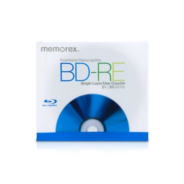 10 Pack Smartbuy 2x 25GB Blue Blu-ray BD-RE Rewritable Branded Logo Blank Bluray Disc - Walmart.com