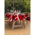 Abstract Wave Line Rectangle Outdoor Tablecloth with Umbrella Hole ...