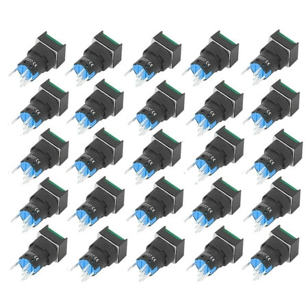Push Button Switch,25PCS Push Button Switch Self Locking Button Switch ...