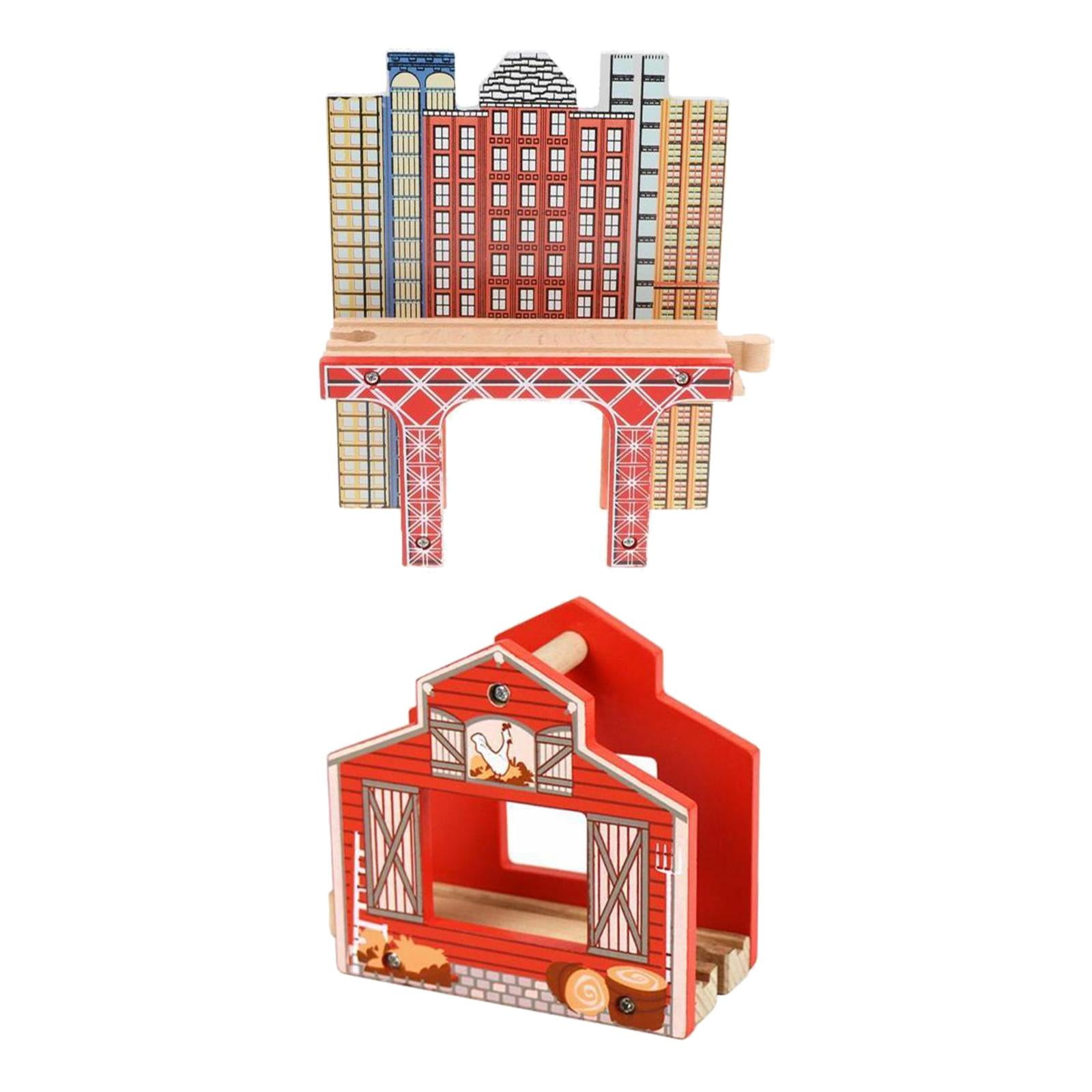 2 pieces Train Track Building Early Developmental Railway Dioramas ...