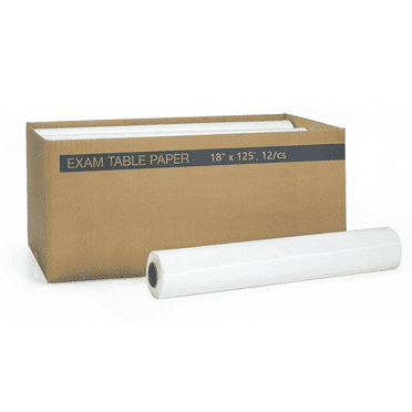 Medline Exam Table Paper, White, 12 count - Walmart.com