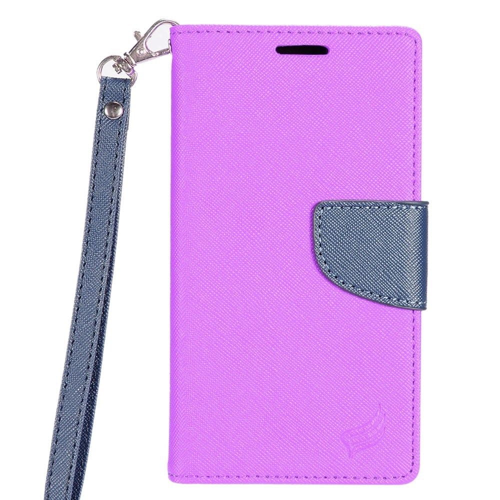 For LG K20 Plus Premium Leather Wallet Case Pouch Flip Phone Cover ...