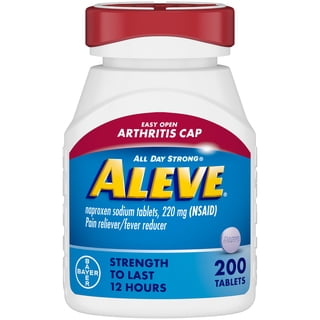Aleve Tablets Easy Open Arthritis Cap 200 Tablets (Pack of 3) - Walmart.com