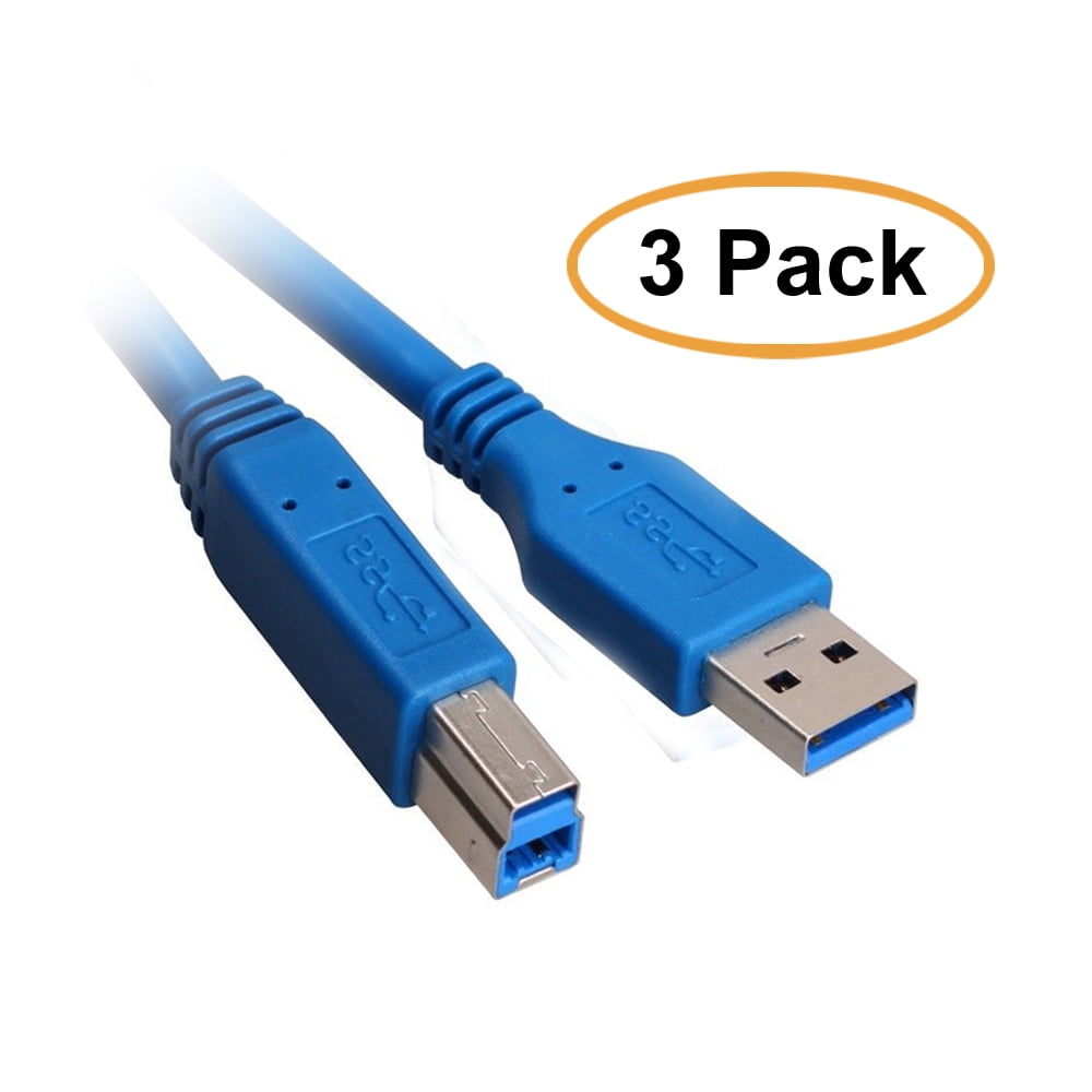C&E USB 3.0 Printer/Device Cable, Blue, Type A Male to Type B Male, 10 ...