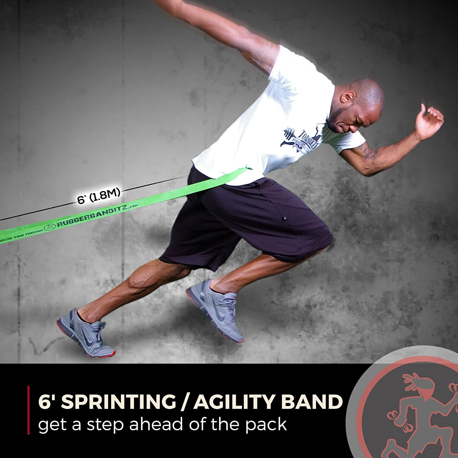 Rubberbanditz Sprinting Band - Green Agility 175-225 lb (80-102 kg ...