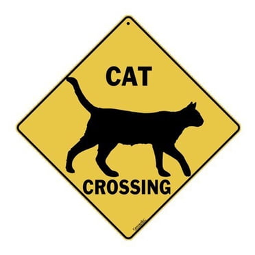Cat Crossing Sign - Walmart.com