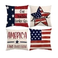 Cheapark Patriotic Pillowcase Square Cushion Cover 18x18 Inch 4 Pack ...