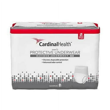 Cardinal Health Max Absorbency Briefs, XL-45''-58'', Men's Underwear ...