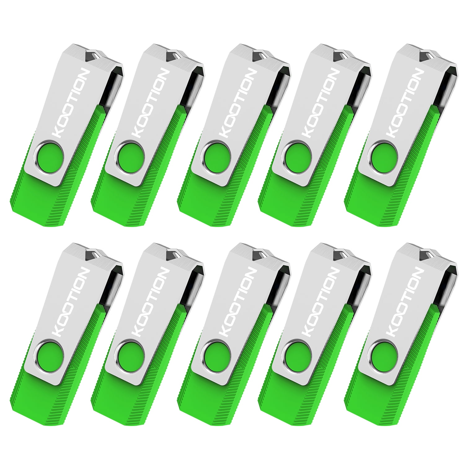 KOOTION 10Pack 1GB USB 2.0 Flash Drives Memory Stick Swivel Bulk USB ...