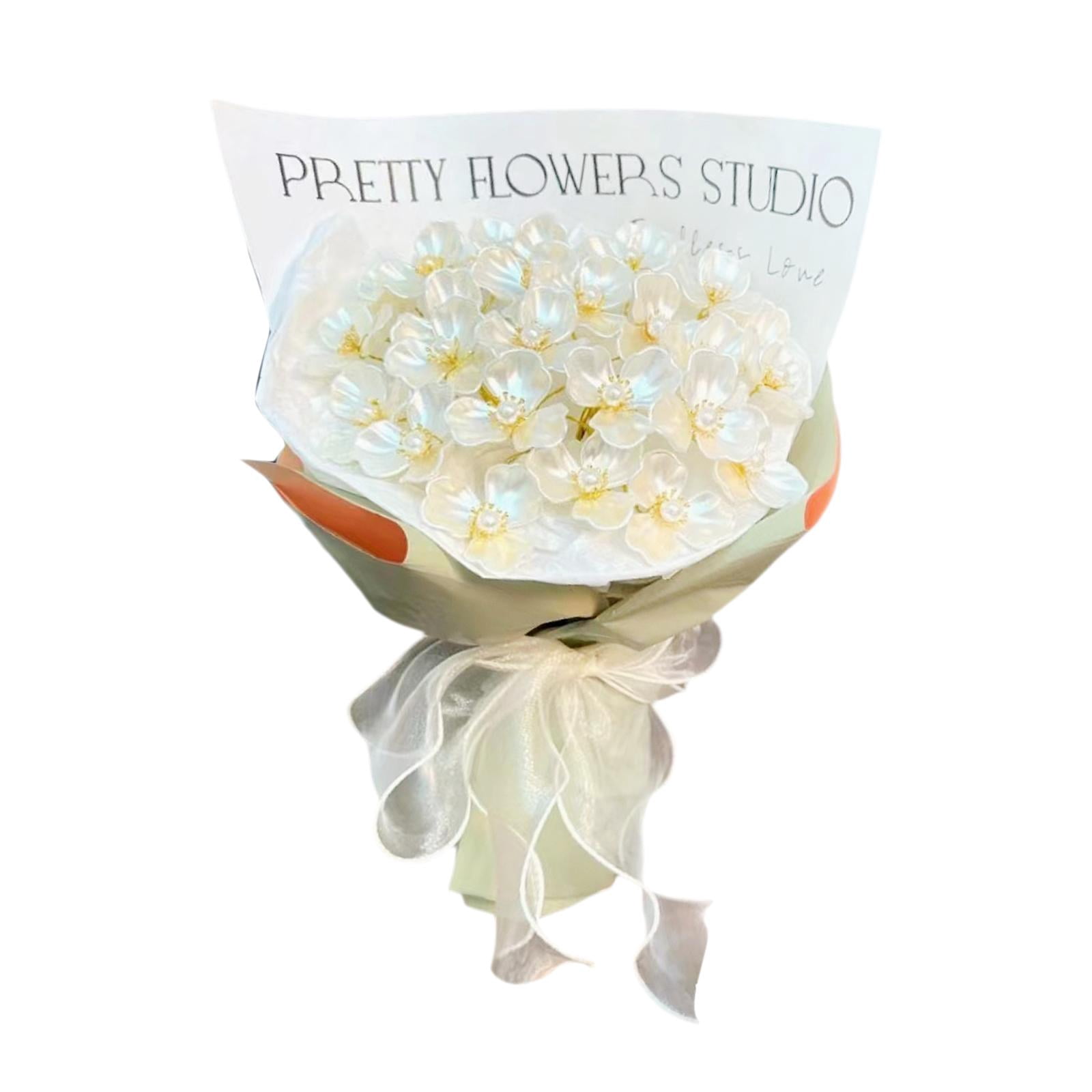 Paquete de material de ramo Sunnimix flores artificiales blanco ...