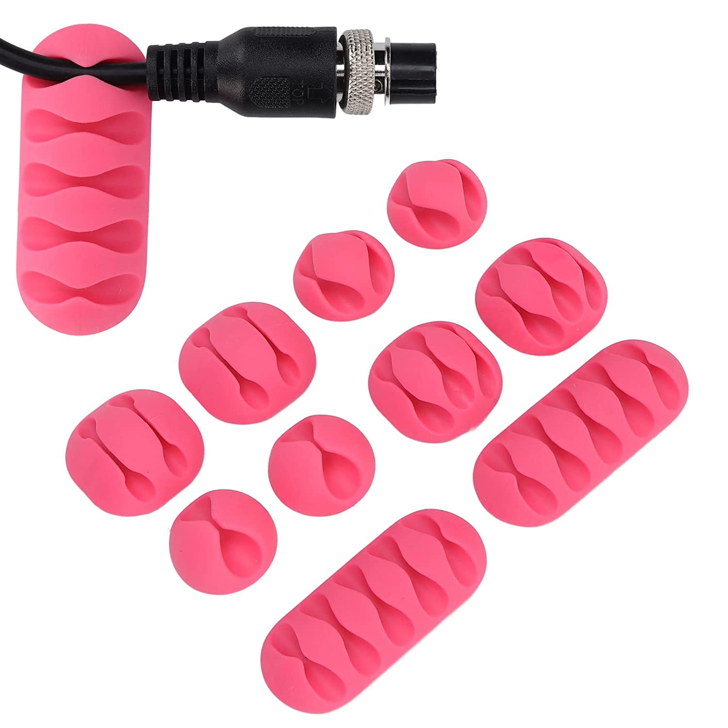 10 pieces cable clip, multifunctional silicone cable clip, easy to ...