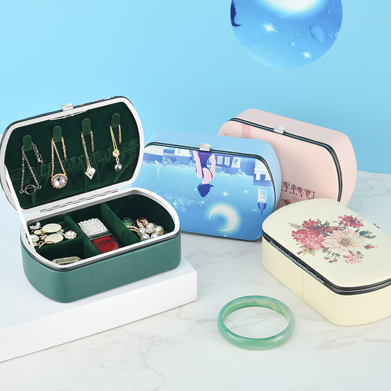 Cheer US Mini Jewelry Travel Case,Small Travel Jewelry Organizer ...