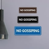 Signs ByLITA Standard No Gossiping Sign (Black Gold) - Medium - Walmart.com