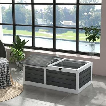 Waleaf Wooden Tortoise House with Detachable Legs, Large Tortoise ...