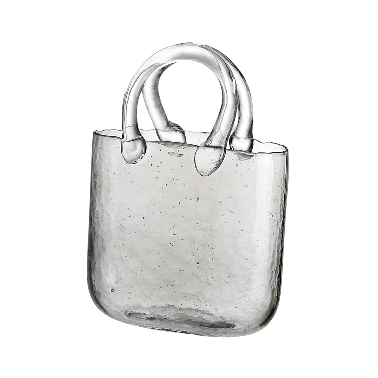 Modern Glass Flower Vase Flowerpot Handbag Shape Vase Terrarium ...