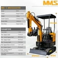 1.5 Ton Mini Excavator 13.5HP 420CC B&S Engine Small Digger with 8pcs ...
