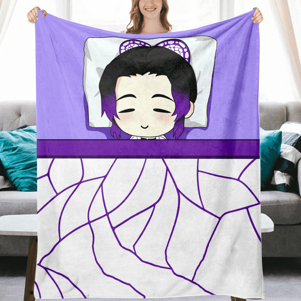 Demon Slayer Blanket Q Version Kochou Shinobu Bed Throws Blanket ...