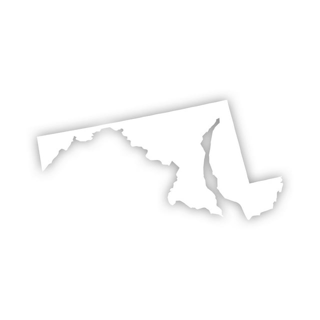 Maryland Shaped Sticker Decal Die Cut - Self Adhesive Vinyl - Weatherproof - Made in USA - Many ...