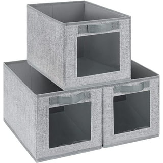 Your Zone Child and Teen Plastic Stacking Gray Storage Bin with Hinged ...