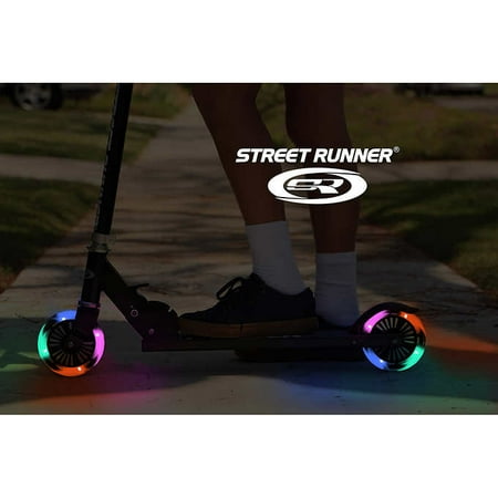 Street Runner Folding Kick Scooter with 120mm LED Wheels | Walmart Canada
