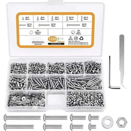 hex socket screws Stainless Steel Hexagonal Screws Set, M3 Hex Socket ...