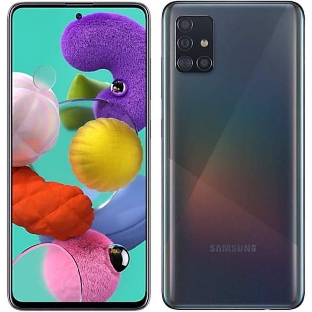 Restored Samsung Galaxy A51 Black 64GB Unlocked Smartphone Open Box ...