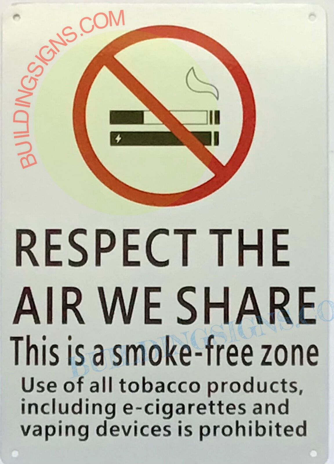 RESPECT THE AIR WE SHARE SIGN((7x10,WHITE,ALUMINUM)-ref19722 - Walmart.com