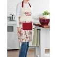 Mainstays Chef Kitchen Apron, 28" x 32" Wine Cotton Bib Apron with ...
