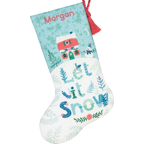 Dimensions Stocking Cross Stitch Kit 16" Long-Holiday Home Stitched In ...