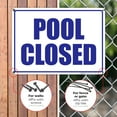 Pool Closed Sign, 10x14 Aluminum - Walmart.com