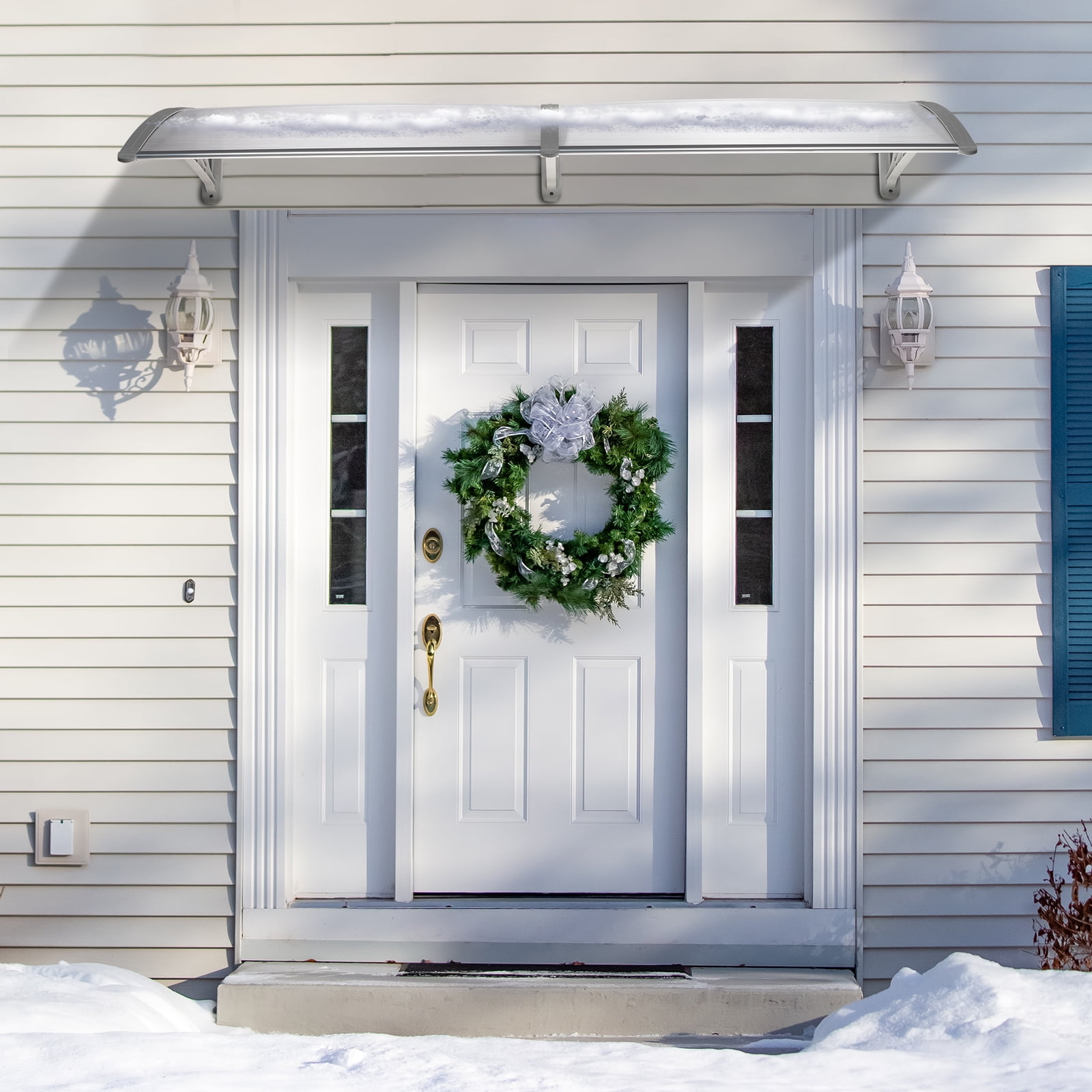 Ktaxon Aluminum Awning Patio Cover, 35.4"X77", Home Canopies, Rain ...