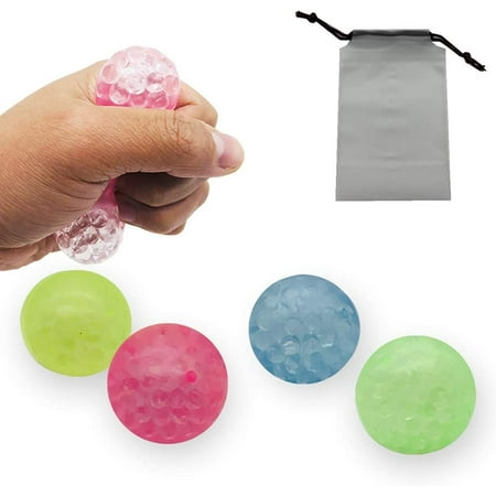 4PCS Ceiling Sticky Balls, Luminescent Stress Relief Sticky Balls for ...