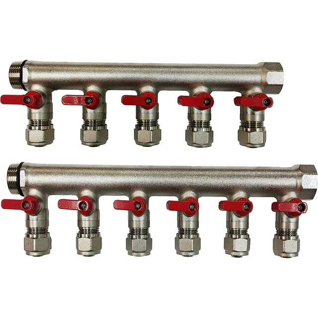 DMNI 11 Loop Port Ball Valve Brass - Pex Manifold - 3/4" NPT Thread ...