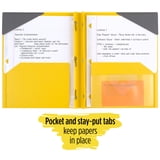 Five Star Stay-Put Plastic and Prong Folder, Harvest Yellow (340300E ...