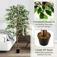 Free Shipping! Costway 63 inch Artificial Ficus Tree Faux Indoor Plant ...