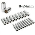 3/8 Inch Deep Socket Adapter for Ratchet Wrench Tool, 8-24mm Chrome ...