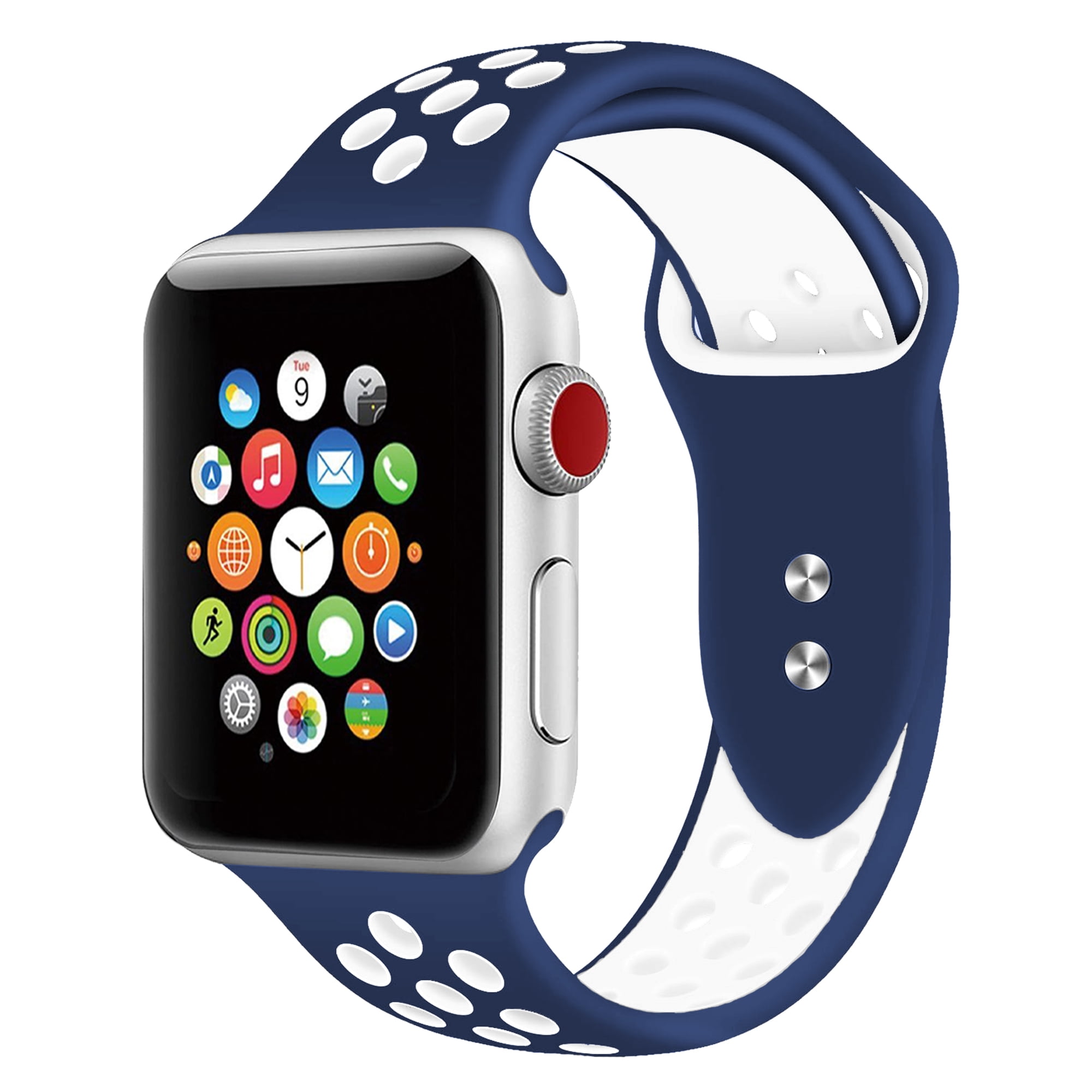 Silicone Sport Band For Apple Watch Band 38mm 40mm 42mm 44mm