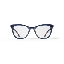 Bio Eyes Women's Chloe Square Prescription Eyeglasses with Case, Blue ...