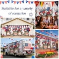4th of July Floral Garage Door Cover, American Flag Red White Poppy ...