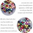 Colorful Acrylic Beads Imitation Pearl Style Round Mixed Color 8mm Hole ...