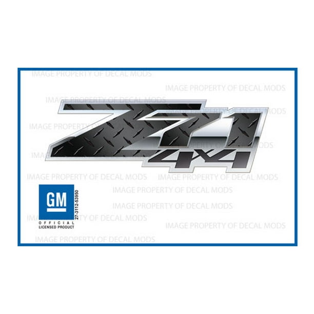 GMC Sierra Z71 4x4 decals stickers Diamond Plate Black Special ...