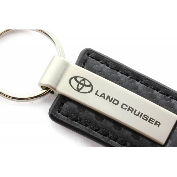AutoGold Toyota Land Cruiser Black CF Carbon Fiber Leather Logo Key ...