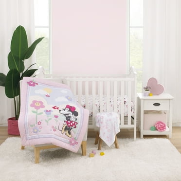 Disney Baby Minnie Mouse Pink 4-Piece Nursery Crib Bedding Set by Lambs ...