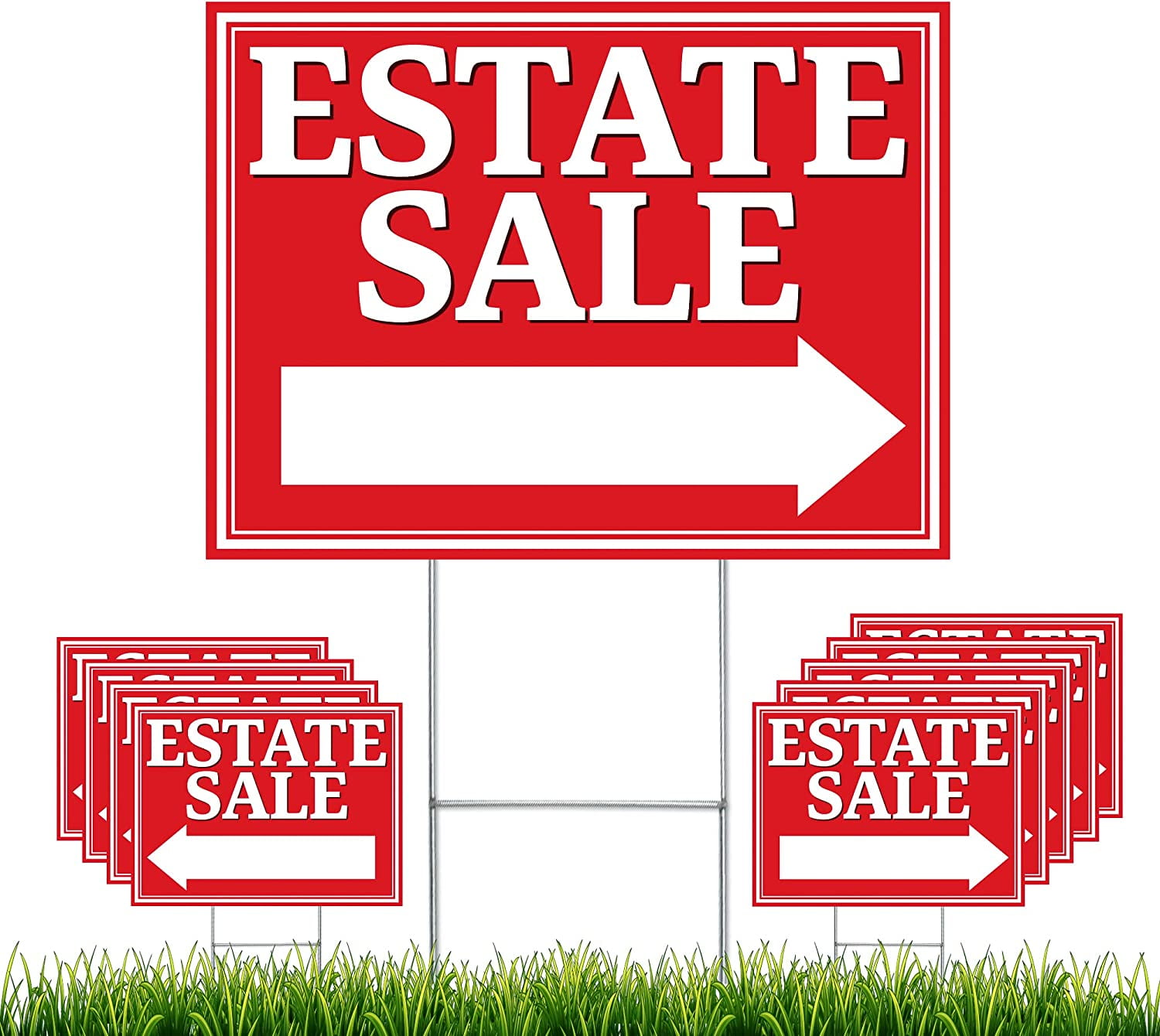 NEXT LEVEL SIGNS | Estate Sale Yard Signs | 24 W x 18 H Inches | Metal ...