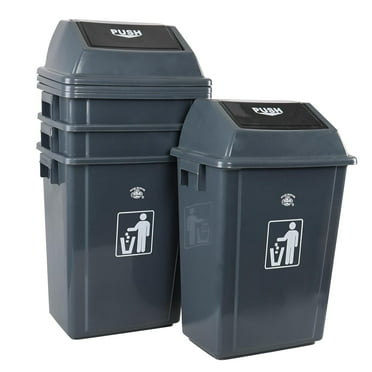 Free Shipping! Phoenix 35 Gallon Outdoor Trash Can with Lid, Black ...
