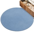 Blue Round Living Room Rugs 7 ft, Natural Solid Color Organic Mottling ...