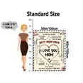 Letter To Mom Pattern Blanket, 1 Count SoftComfortable Warm Throw, Air ...