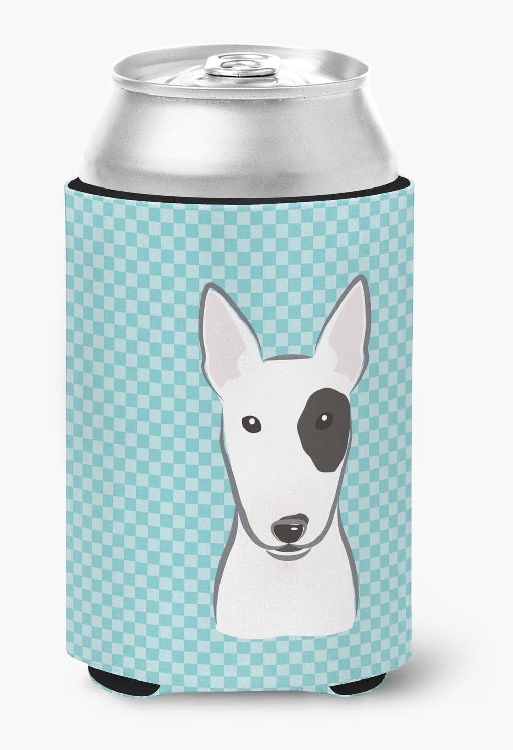 Checkerboard Blue Bull Terrier Can or Bottle Hugger - Walmart.com